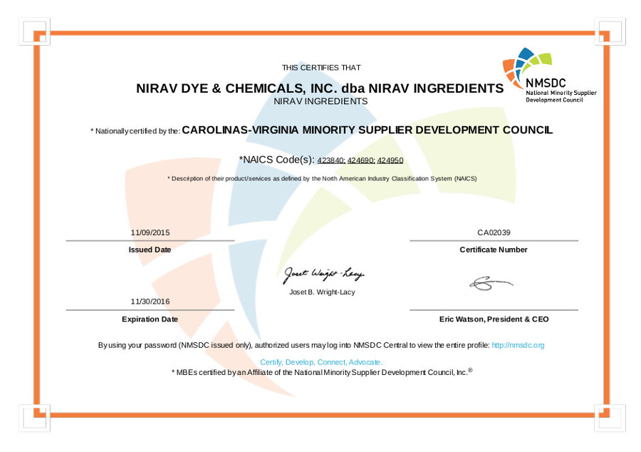 Membership & Certification Nirav Ingredients | IFT, National ...